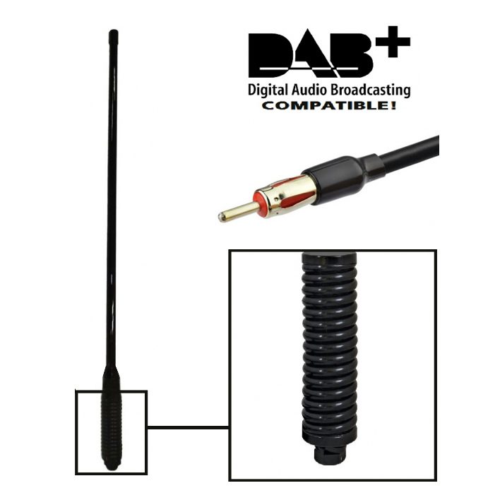 Heavy Duty AM/FM Spring Base Antenna 650mm AXA650 | The Fitting Bay
